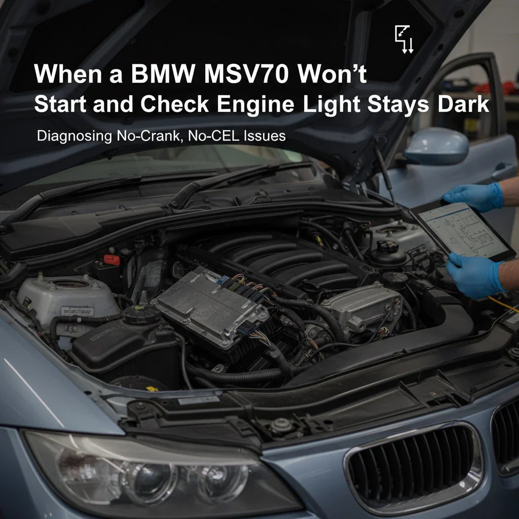 When a BMW MSV70 Won't Start and the Check Engine Light Stays Dark ...